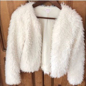 Jackets & Coats | Off White And White Color Faux Fur Coat | Poshmark